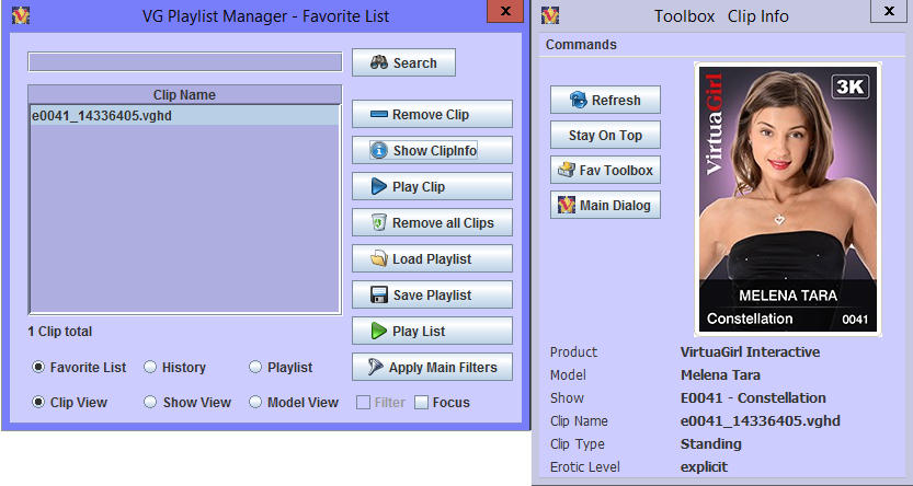 VirtuaGirl Playlist Manager